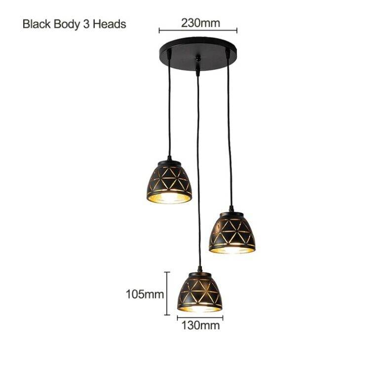 Vintage Loft 3-Heads LED Pendant Lights - Lighting4Home