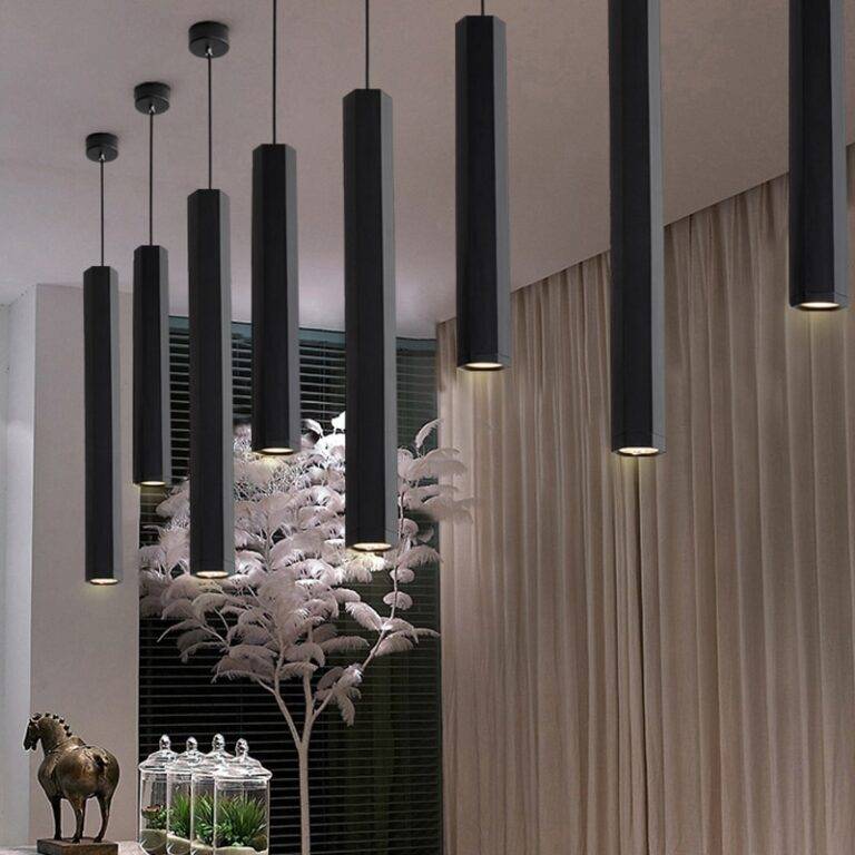 Modern Hexagonal-Tube Hanging Pendant Lamp - Lighting4Home