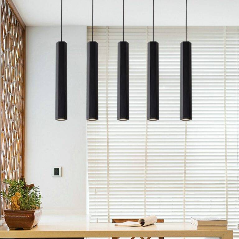 Modern Hexagonal-Tube Hanging Pendant Lamp - Lighting4Home