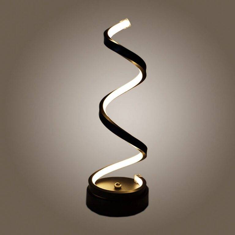 Modern LED Spiral Curved Table Lamp - Lighting4Home