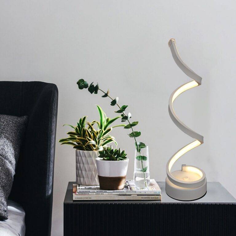 Modern LED Spiral Curved Table Lamp - Lighting4Home