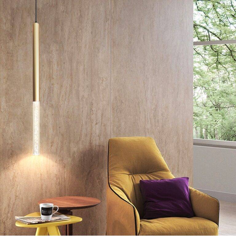 Aluminum/Acrylic Long Tube LED Pendant Lamp - Lighting4Home