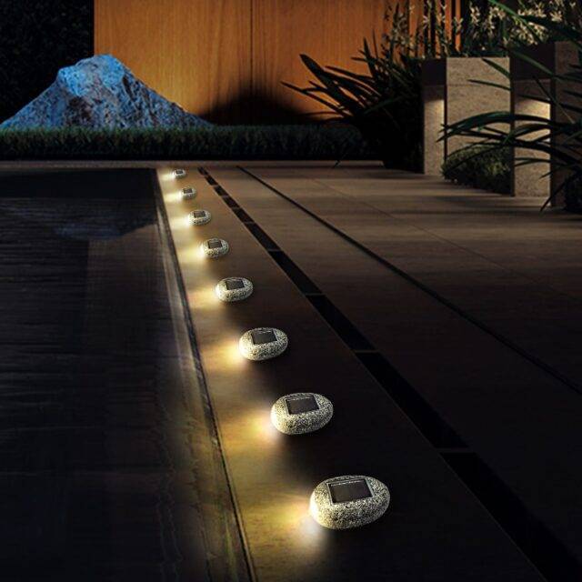 Solar Cobblestone Pathway Ground Lights - Lighting4Home