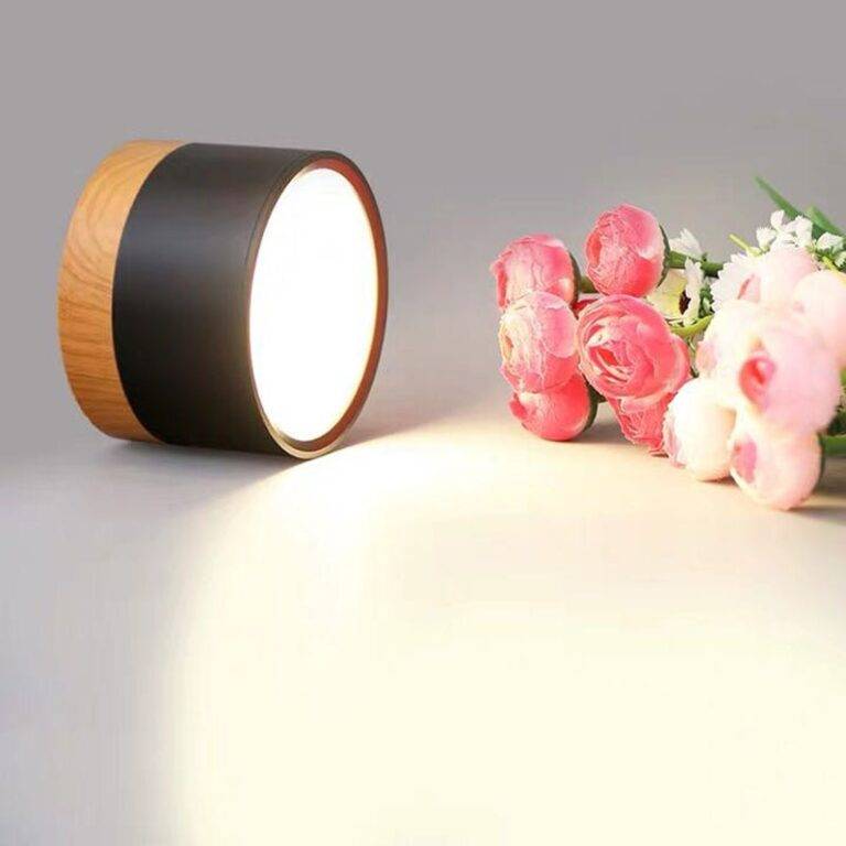 Dimmable Surface Mounted Wood-Pattern Downlight