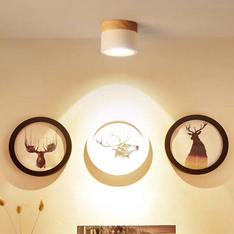 Dimmable Surface Mounted Wood-Pattern Downlight