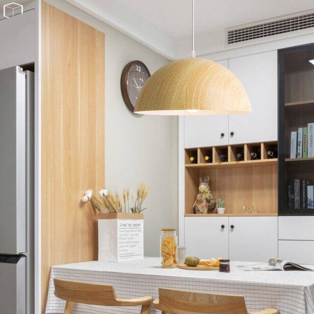 Nordic Wood Grain Pattern Pendant Lights - Lighting4Home