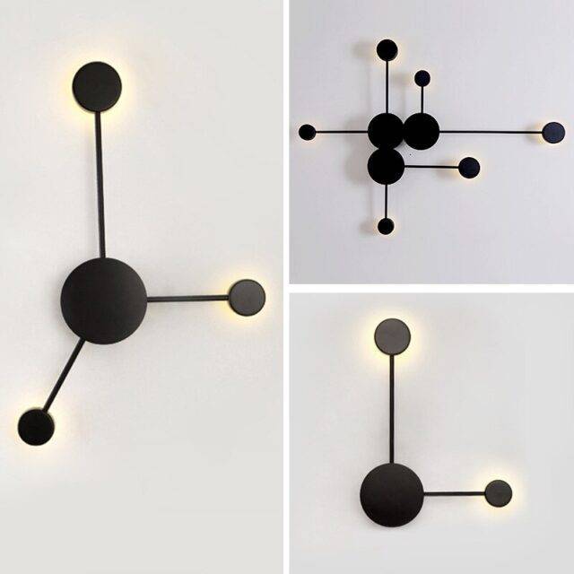 Creative Multi Discs & Lines Combination Art Wall Lamp - Lighting4Home