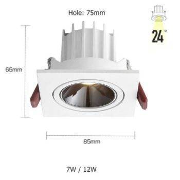 Single/Double Head LED Recessed Ceiling Spotlight Fixtures