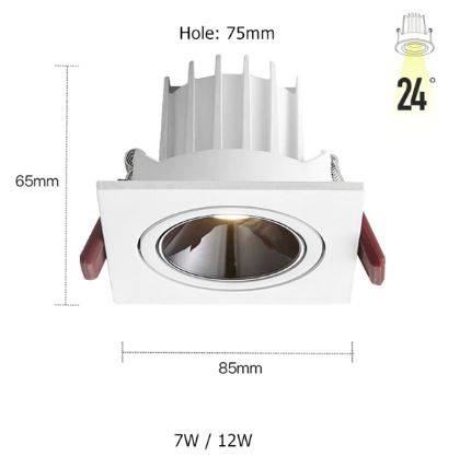 Single/Double Head LED Recessed Ceiling Spotlight Fixtures