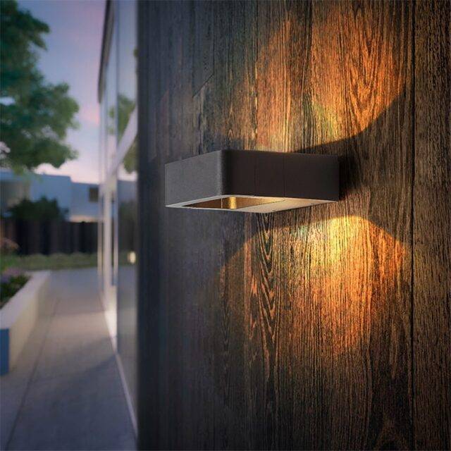 Outdoor Modern Up & Down LED Porch Wall Lamp