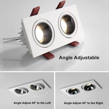 Single/Double Head LED Recessed Ceiling Spotlight Fixtures