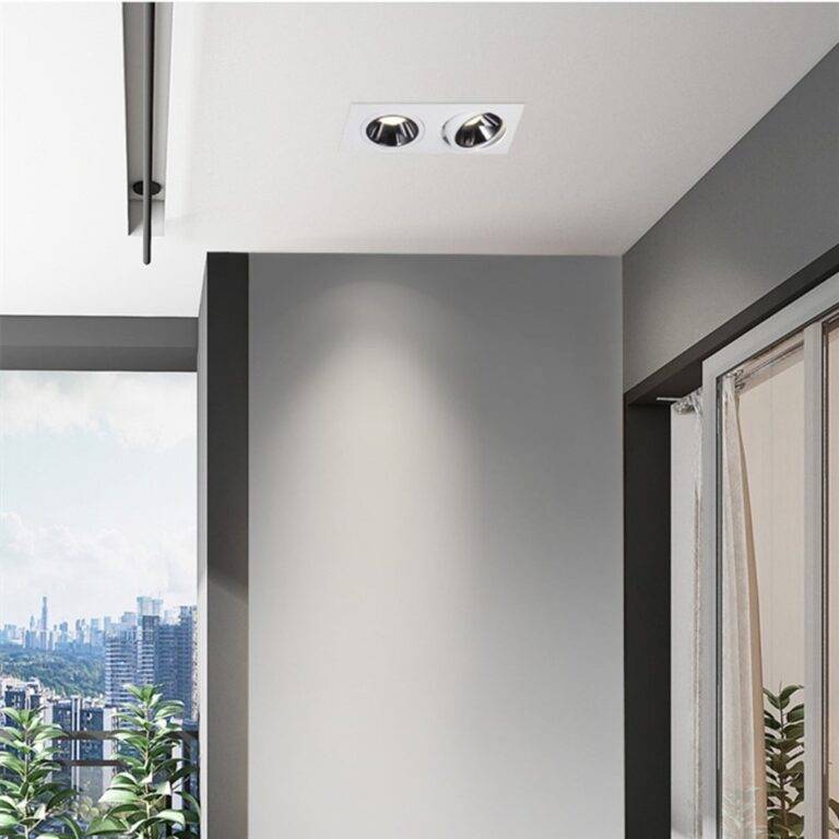 Single/Double Head LED Recessed Ceiling Spotlight Fixtures