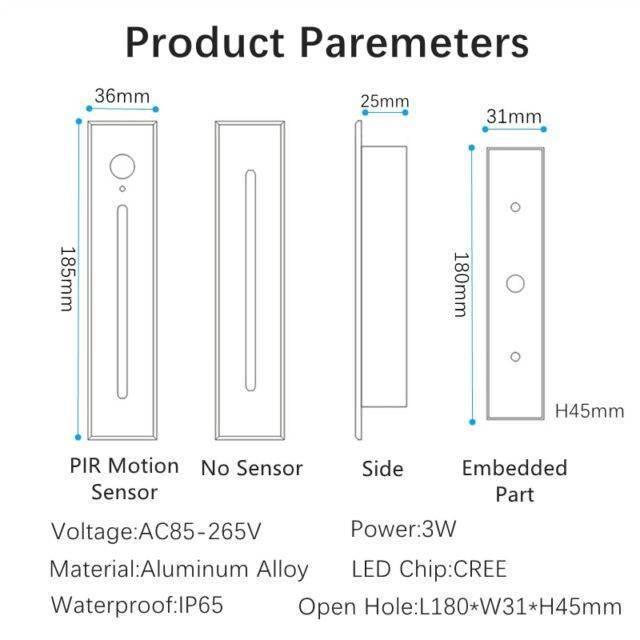 Recessed LED Wall Step Lights - Lighting4Home