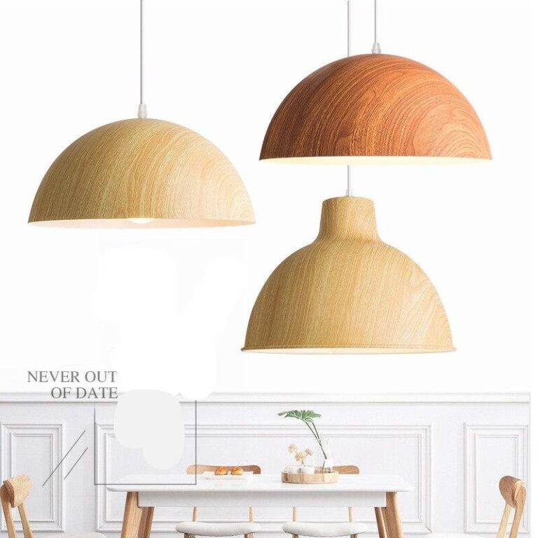 Nordic Wood Grain Pattern Pendant Lights - Lighting4Home