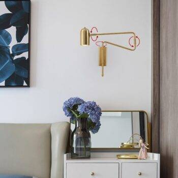 Retractable Long Swing-Arm Wall lamp - Lighting4Home