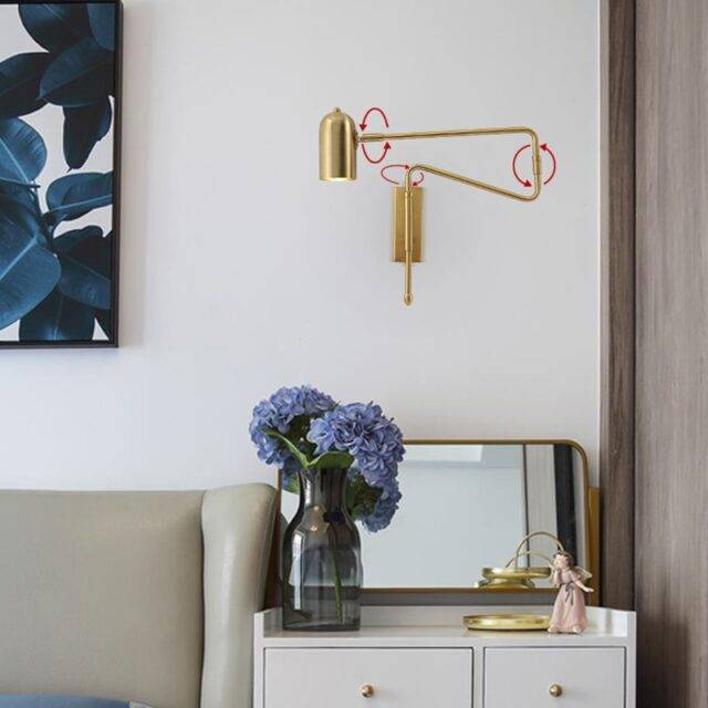 Retractable Long Swing-Arm Wall lamp - Lighting4Home