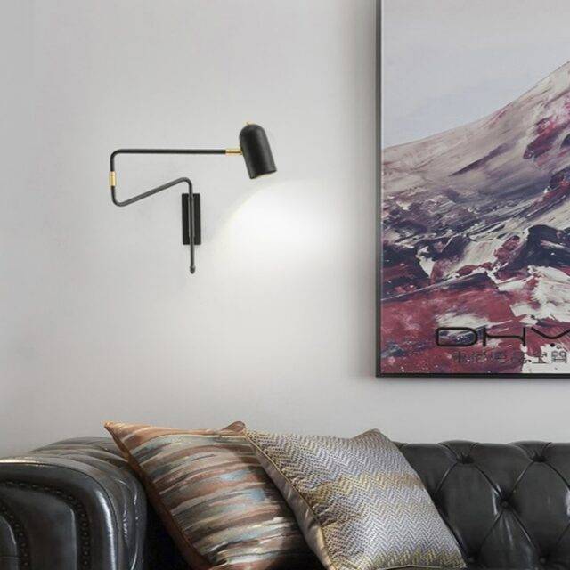 Retractable Long Swing-Arm Wall lamp - Lighting4Home