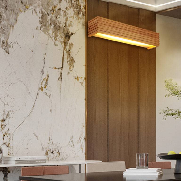 Modern Wood Linear LED Wall Sconce Light - Lighting4Home