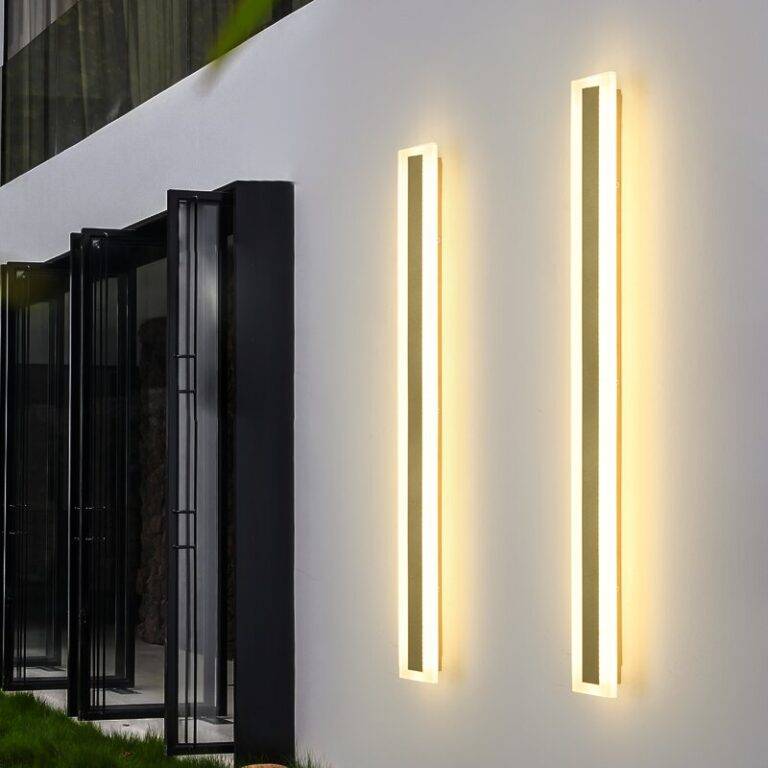 Outdoor LED Golden Long Strip Porch Wall Light - Lighting4Home