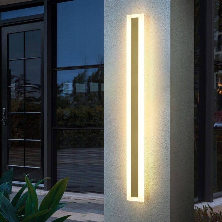 Outdoor LED Golden Long Strip Porch Wall Light - Lighting4Home