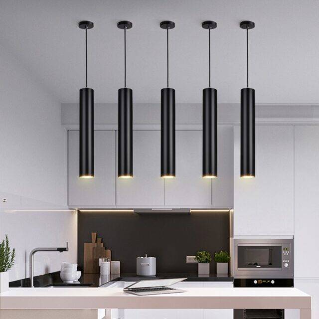 Dimmable Long Tube LED Pendant Light - Lighting4Home