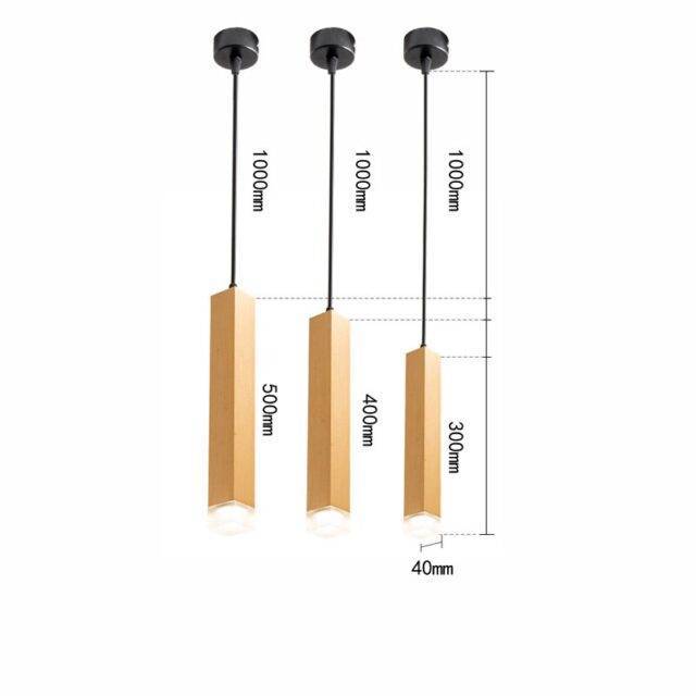 Dimmable Long Square Tube LED Pendant Light - Lighting4Home