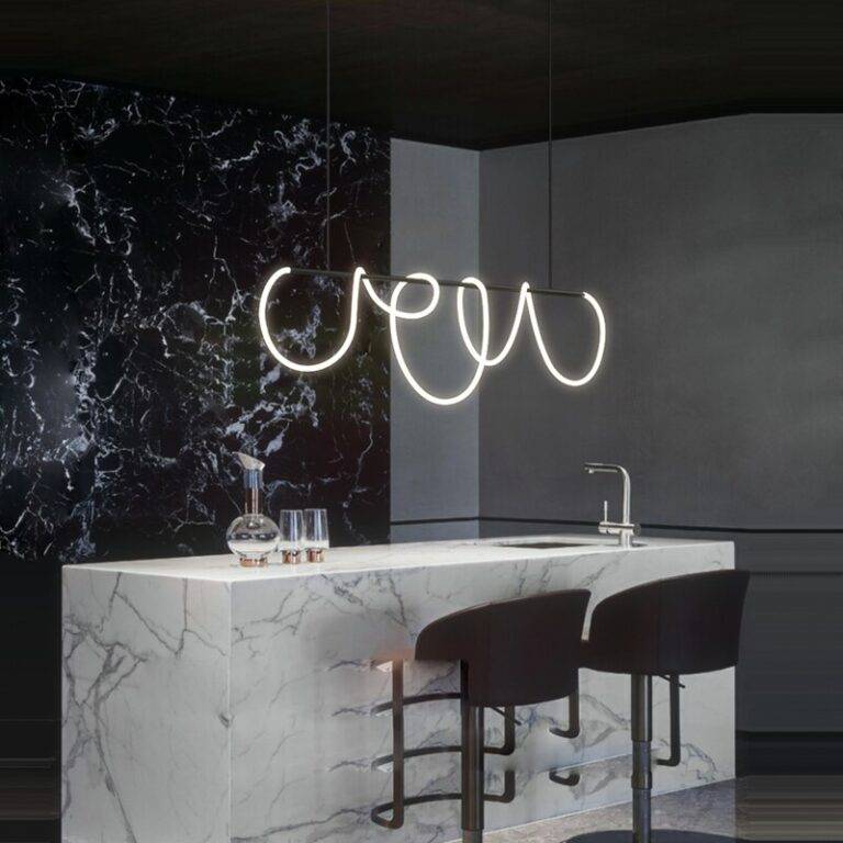 Flexible Silicone LED Tube Chandelier Pendant Lights - Lighting4Home