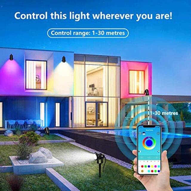 Outdoor Front Yard Smart RGB Spotlights - Lighting4Home