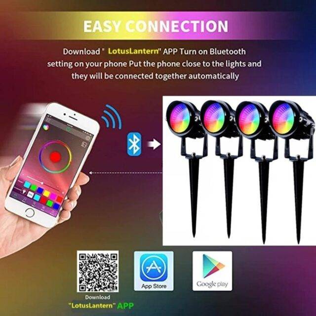 Outdoor Front Yard Smart RGB Spotlights - Lighting4Home