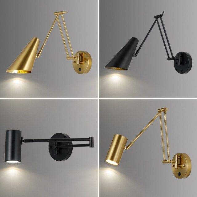 Adjustable Swing Arm LED Wall Sconce Lights - Lighting4Home