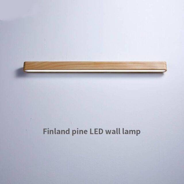 Solid Wooden Linear LED Wall Lamp - Lighting4Home