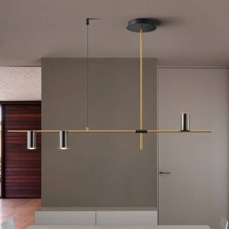 Modern Geometric Linear LED Pendant Chandelier Lights