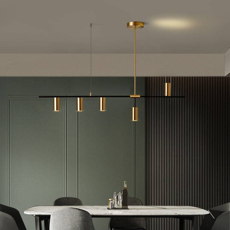 Modern Geometric Linear LED Pendant Chandelier Lights