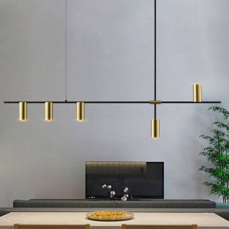 Modern Geometric Linear LED Pendant Chandelier Lights