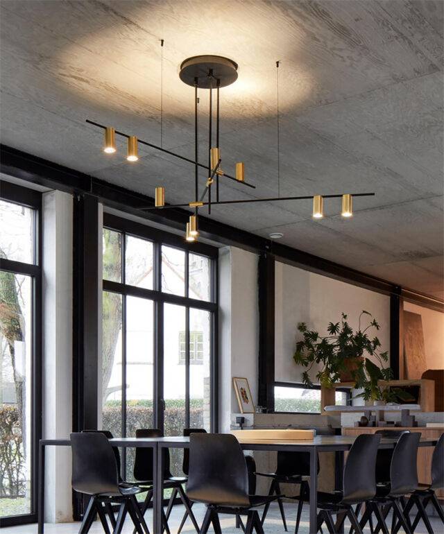 Modern Geometric Linear LED Pendant Chandelier Lights