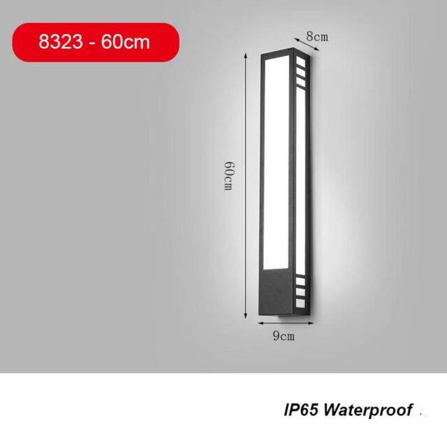 Oriental Style Modern Linear Outdoor Wall Lights - Lighting4Home