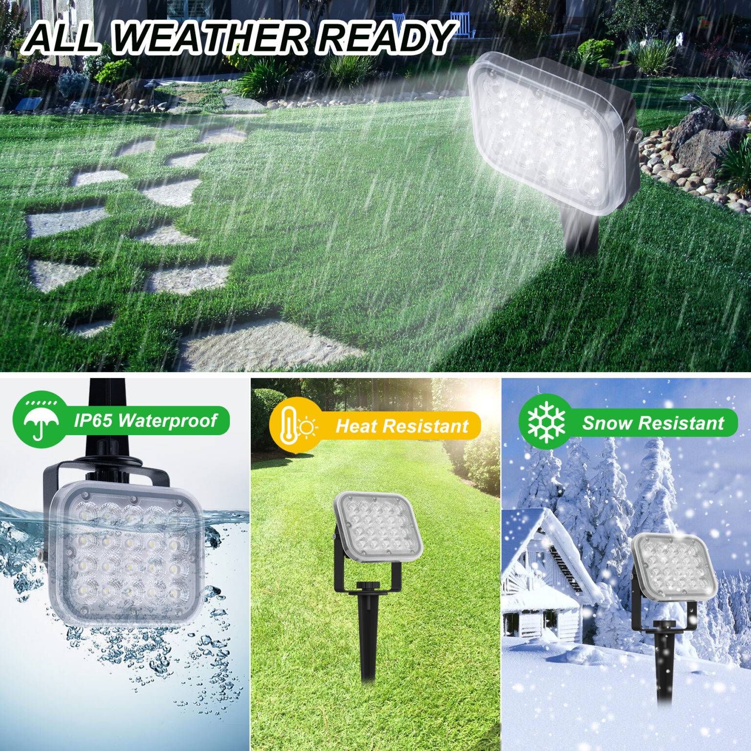 Super Bright Solar Landscape Spotlights - Lighting4Home