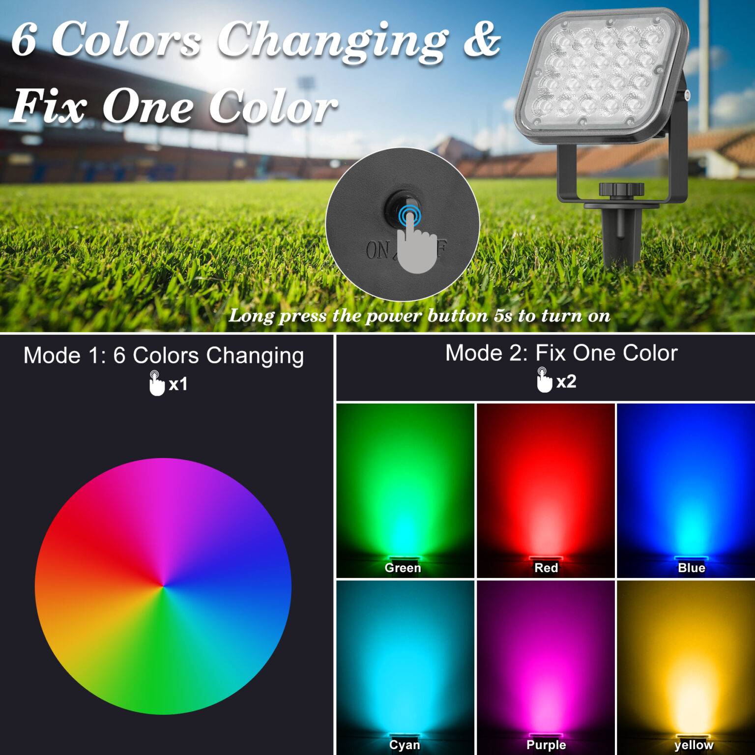Super Bright Solar Landscape Spotlights - Lighting4Home