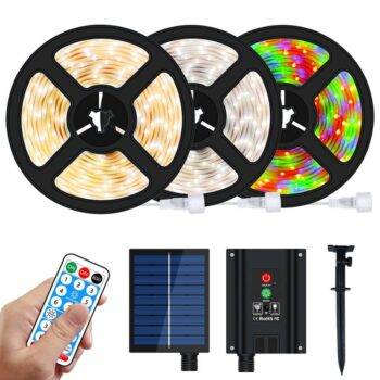 Outdoor Solar Powered LED Strip Lights - Lighting4Home