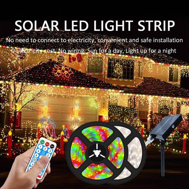 Outdoor Solar Powered LED Strip Lights - Lighting4Home
