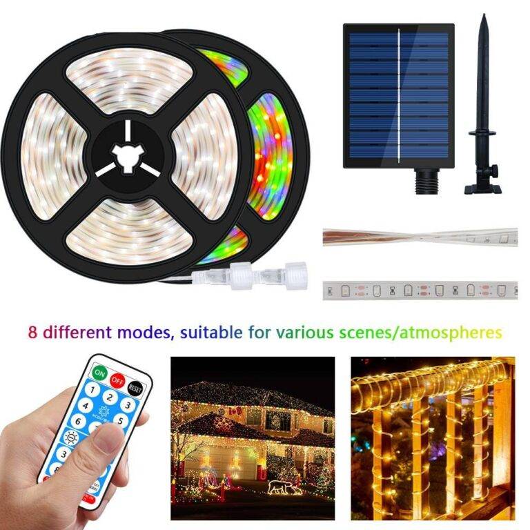 Outdoor Solar Powered LED Strip Lights - Lighting4Home