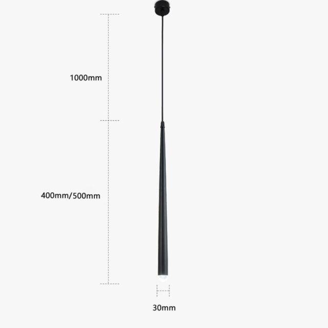 Conical Long Tube LED Pendant Light - Lighting4Home