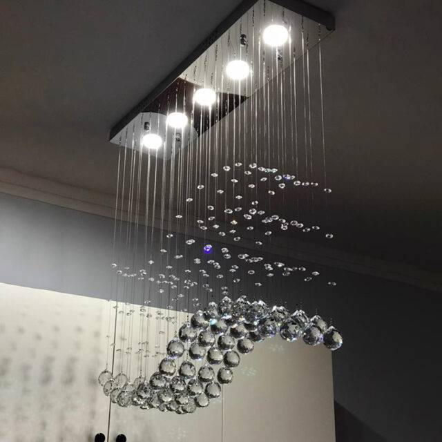 Modern LED Rectangle Crystal Chandeliers - Lighting4Home