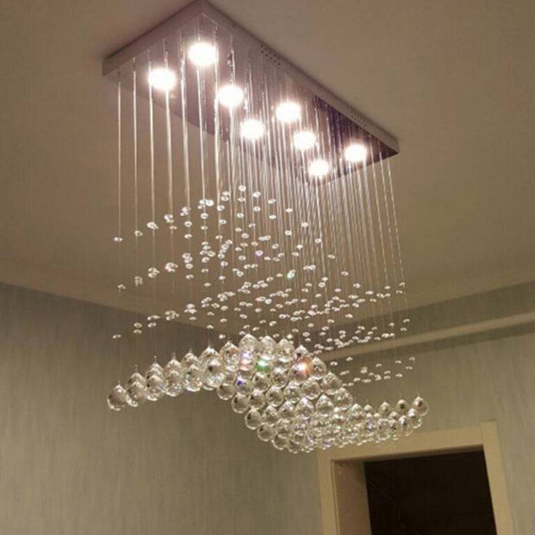 Modern LED Rectangle Crystal Chandeliers - Lighting4Home