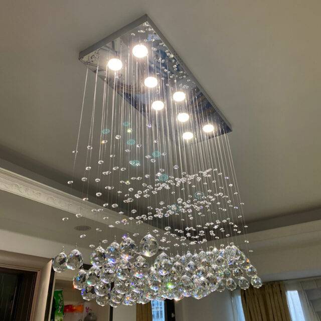 Modern LED Rectangle Crystal Chandeliers - Lighting4Home