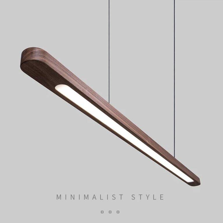 Modern Linear Wooden Pendant Lights - Lighting4Home