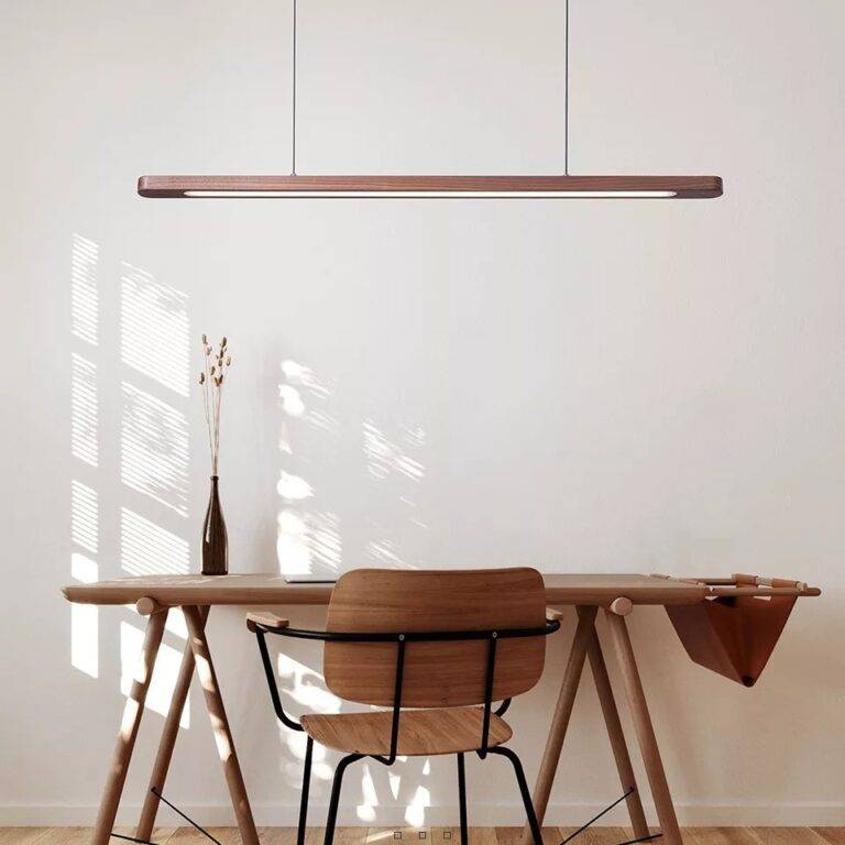 Modern Linear Wooden Pendant Lights - Lighting4Home