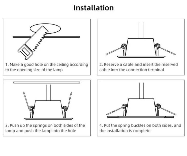 Recessed Square LED Ceiling Spotlights - Lighting4Home