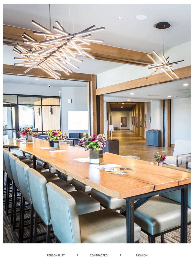 Modern Multi-LED Linear Lights Chandelier - Lighting4Home