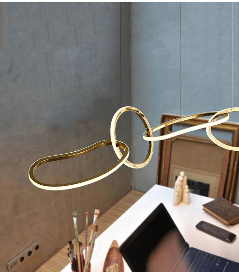 Modern Twisted LED Circular Rings Pendant Chandelier - Lighting4Home